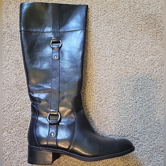 Dockers | Shoes | Dockers Black Leather Kneehigh Boots | Poshmark